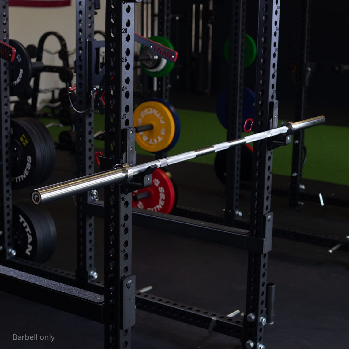 Titan Fitness Olympic Bar, Bench Press Barbell, Chrome, 700 lb. Capacity, 84 in.