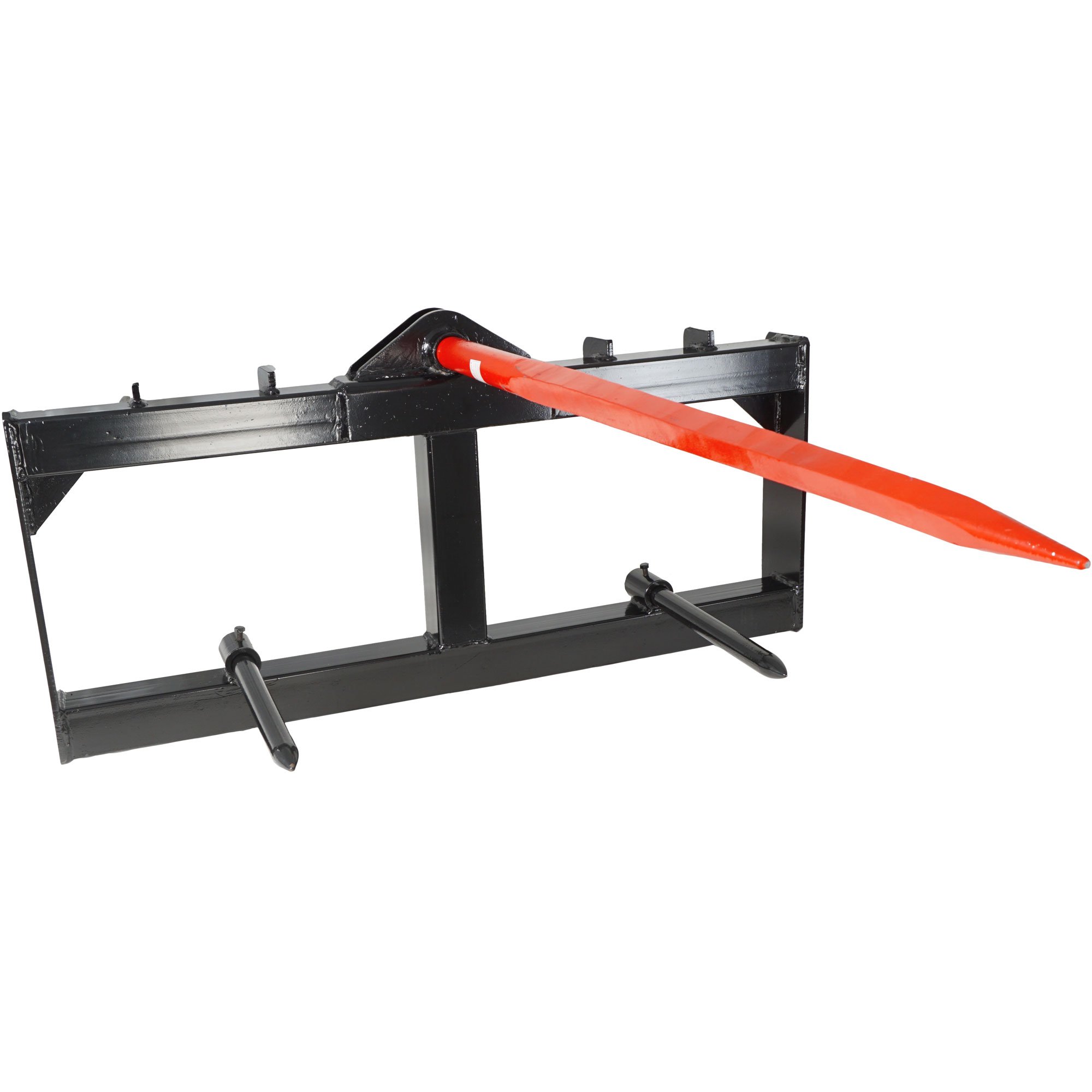 Titan Attachments Skid Steer Hay Frame Attachment, 43" Hay Spear and Stabilizer Spears, Rated 3,000 LB, Quick Tach Mounting, Hay Handing Equipment for Bobcat Tractors