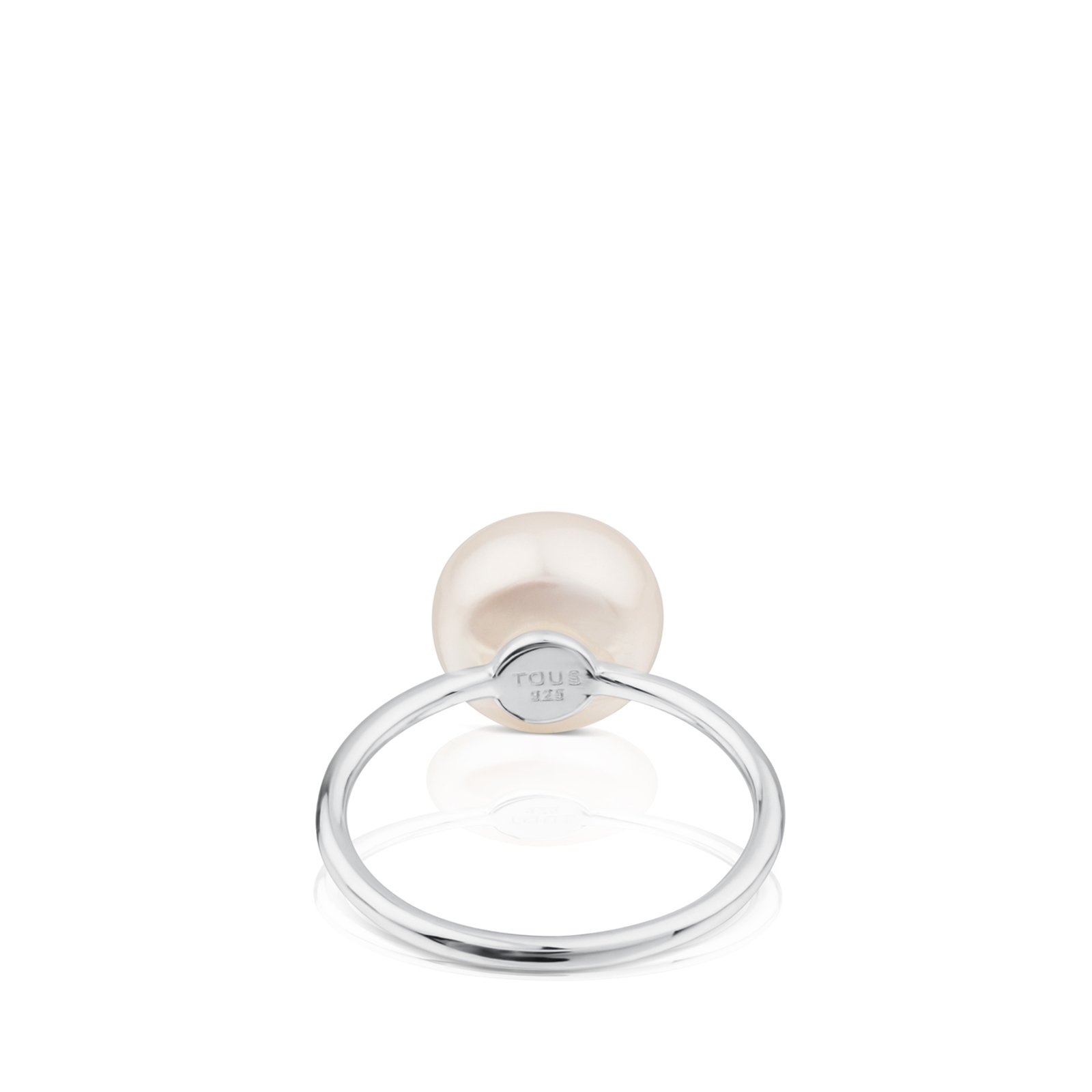 TOUS Sterling Silver Ring for Women with Pearl, Length 1 cm, Light and Voluminous, Sweet Dolls Collection