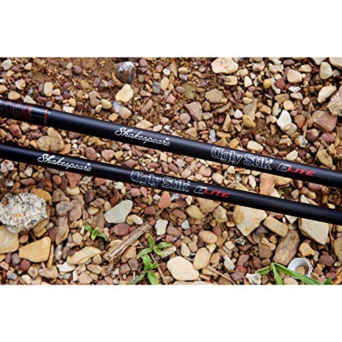 Ugly Stik 5’6” Elite Spinning Rod, Two Piece Spinning Rod, 4-8lb Line Rating, Light Rod Power, Fast Action, 1/16-3/8 oz. Lure Rating
