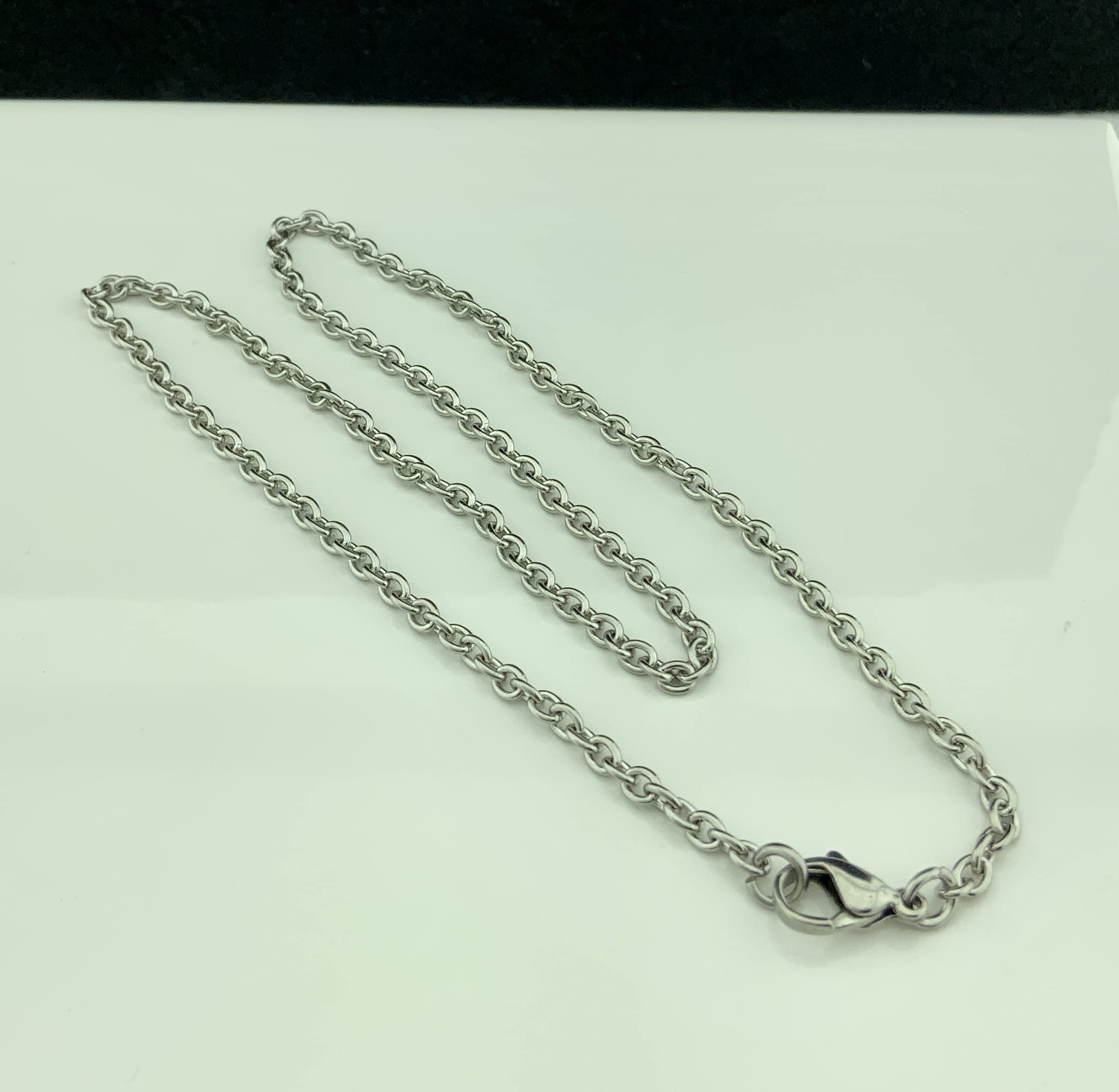 SILVERCLOSEOUT Stainless Steel Rolo Cable Chain Mens & Womens Unisex Necklace 3.1MM 20 Inch