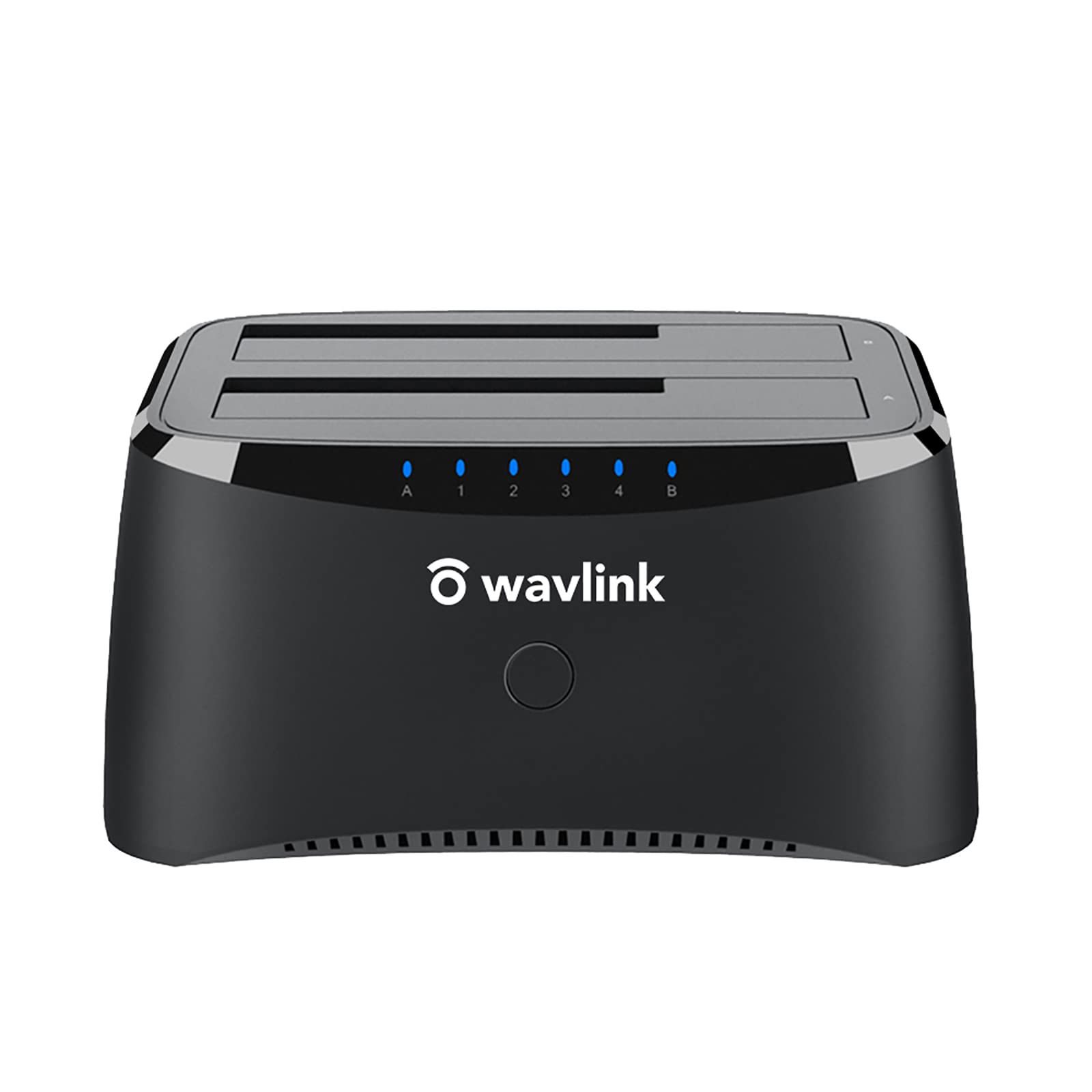 WAVLINK USB 3.0 to SATA I/II/III Dual Bay External Hard Drive Docking Station,Tool-Free External Hard Drive Dock for 2.5/3.5 inch HDD/SSD,Support Offline Clone,2x16TB with 12V/3A Power Adapter