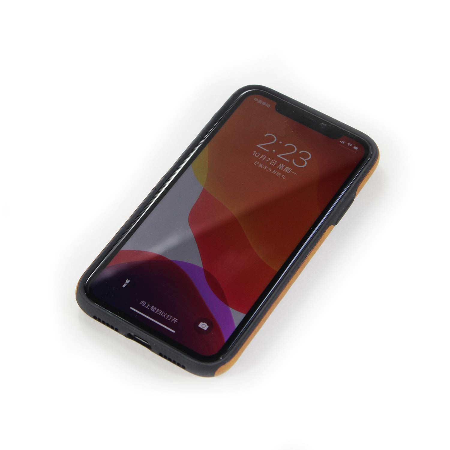 TOPSEM Retro Leather Case for iPhone 11 Anti-Knock Back Cover Soft TPU Business Shell Phone Case (Brown, for iPhone 11)