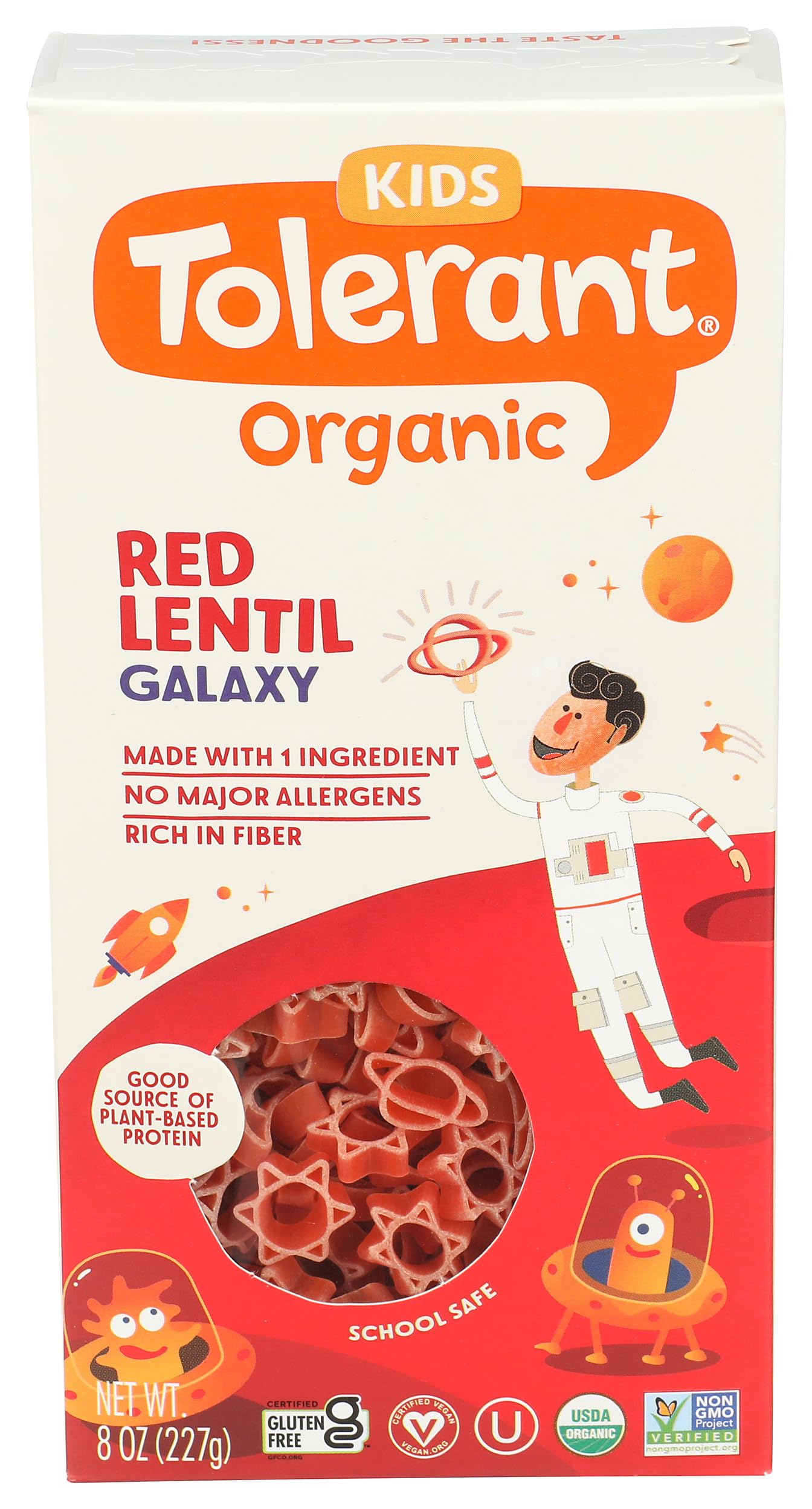 Tolerant Foods Organic Galaxy Red Lentils, 8 OZ
