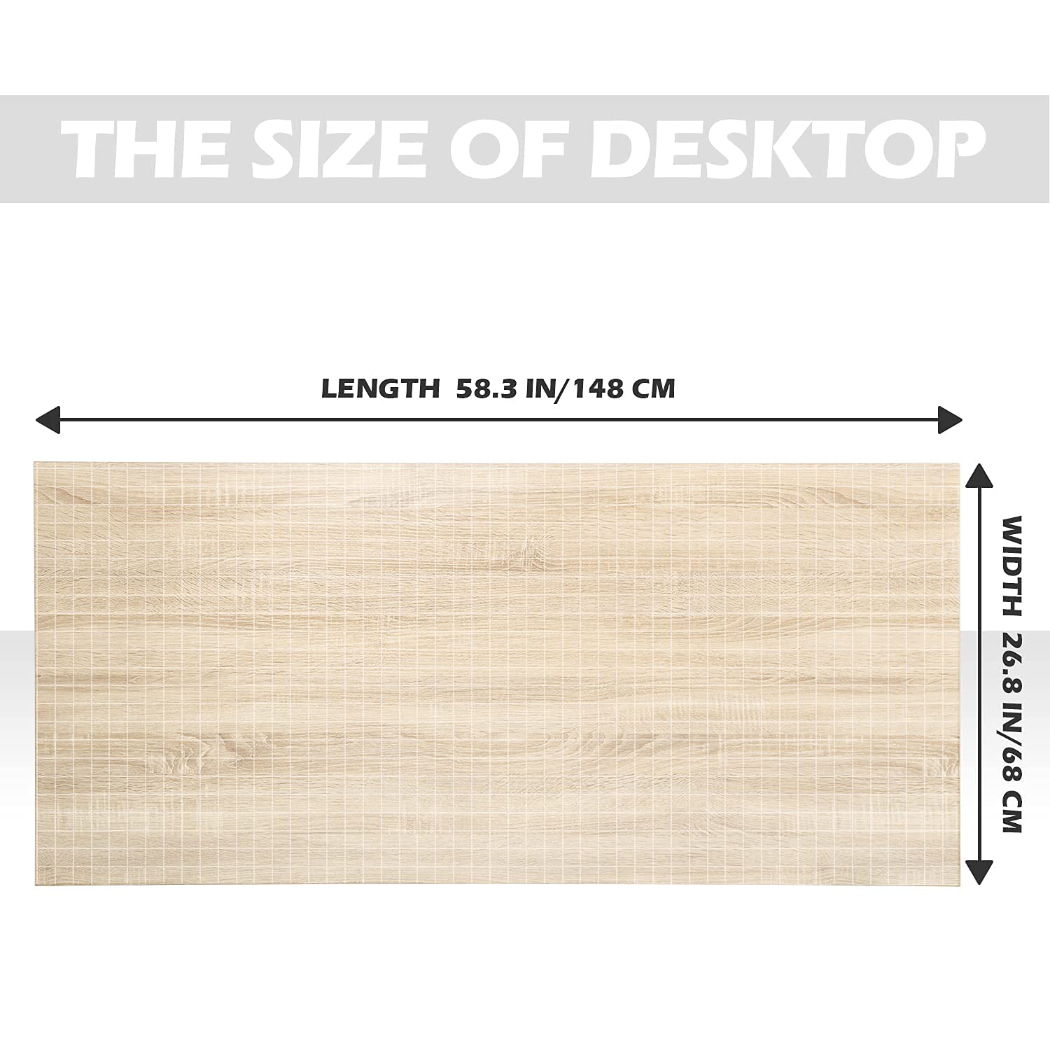 TOPSKY Dual Motor Electric Adjustable Standing Computer Desk White Frame with 58.3ββx26.8ββ Oak Board