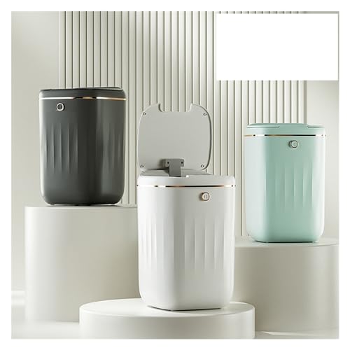 ZICANA Trash Can Garbage Bin Kitchen Bathroom Bucket Wastebasket Recycle Waste Bins Basket for Toilet Kitchen Trash cans (Size : Rechargeable Version, Color : 20L White)