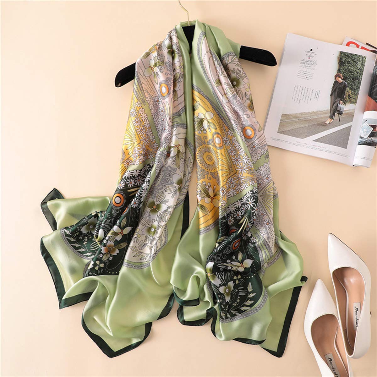 YMXHHB Fashion Scarves Scarf Silk Feeling Scarves Long Lightweight Sunscreen Shawls for Women (Y16)