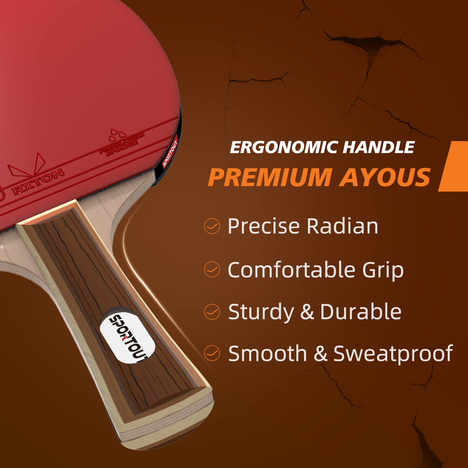 Sportout Ping Pong Paddles Set - Ping Pong Paddles and Balls, Retractable Ping Pong Net with Posts and Storage Case - Table Tennis Paddles, Table Tennis Rackets