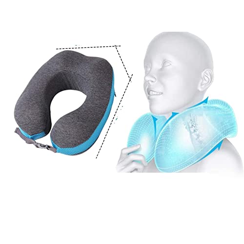 ZIFARM Bed Pillows, Memory Foam Airplane Neck Rest Pillows Headrest Cushion Travel Healthcare Insert Pillows with Eye Masks Pillow