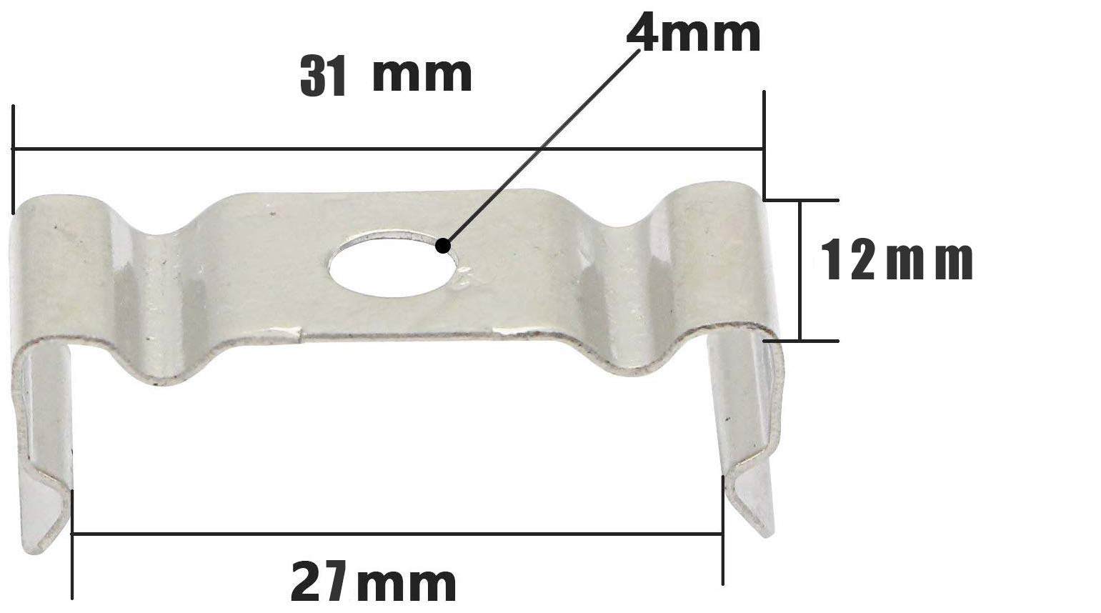 Traovien T8 LED Light Bulbs 20 Clips Holder Bracketr for Lamp Socket Shop Light Fixture, Led Ceiling Lamp(20pcs) (31mm/1.22inch)