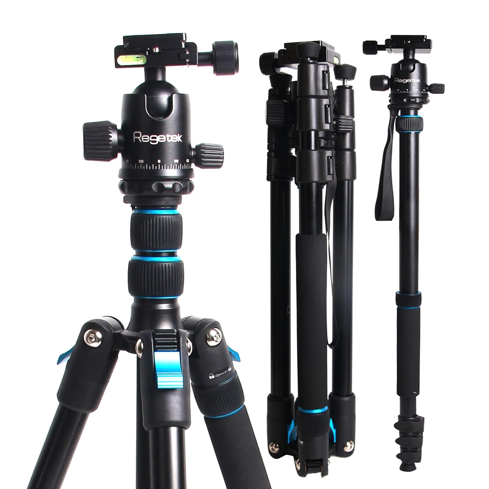 Tripod for Camera, Regetek 71" Camera Tripod, Professional Aluminum Tripod Monopod with 360 Degree Ball Head,Travel Tripod for Canon Sony DSLR Camera, Spotting scopes, Binoculars, Camcorders