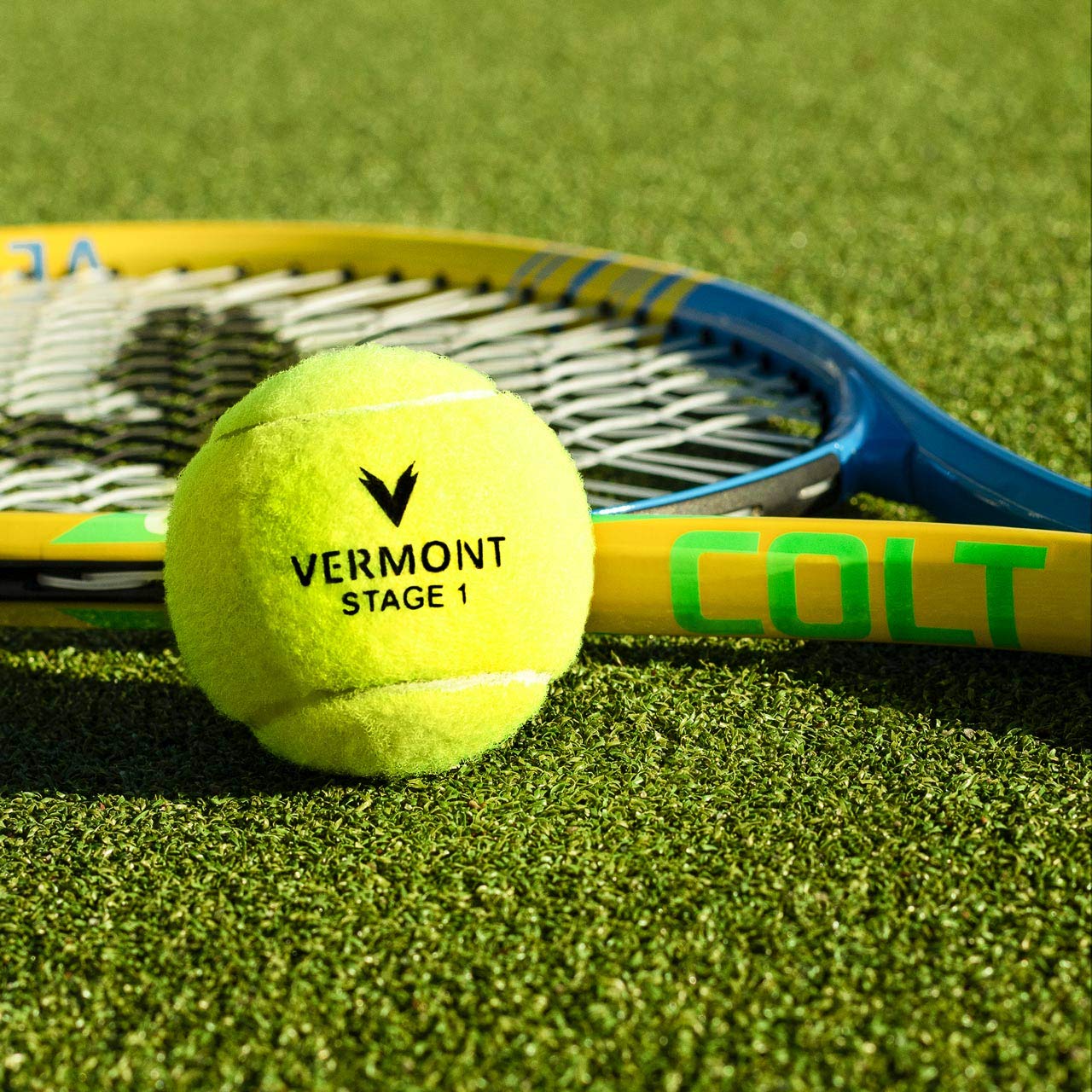 Vermont Mini Green Tennis Balls [Stage 1] | ITF Approved Tennis Balls – All Court Surfaces