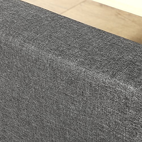 ZINUS Curtis Upholstered Platform Bed Frame / Mattress Foundation / Wood Slat Support / No Box Spring Needed / Easy Assembly, Grey, King