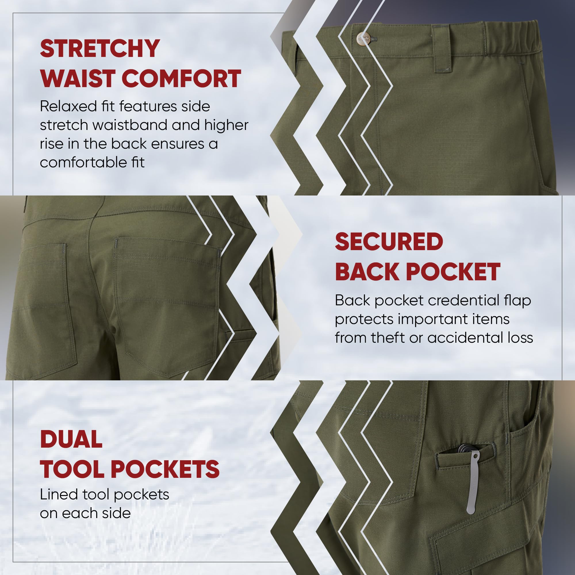 Vertx -VTX8031-DT-32-REG - Phantom LT 2.0 65% POLY/35% Cotton Ripstop Men’S Shorts Desert Tan