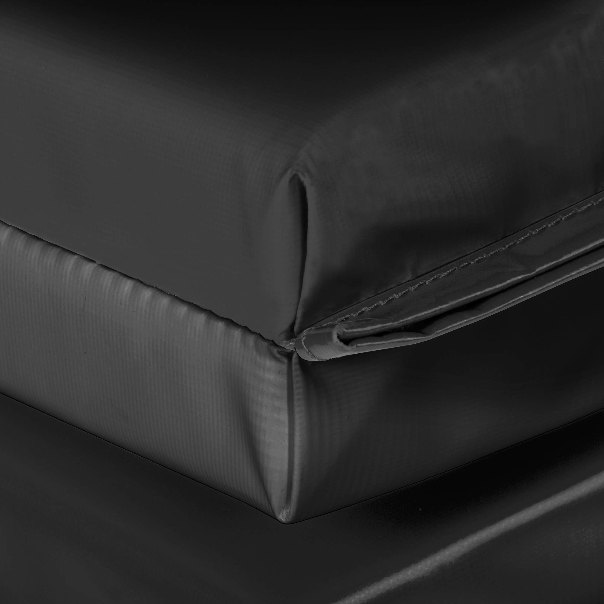 We Sell Mats Gymastics Multi-Sized Portable and Padded Folding Mat for Exercise, Yoga, Martial Arts, Portable with Hook & Loop Fasteners, 5' x 10' (1.5-inch Thick), Black