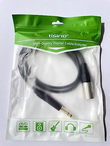 tisino 1/4" to XLR Cable, 6.35mm TRS to XLR Male Nylon Braid Quarter inch TRS to XLR Male Balanced Interconnect Microphone Cord Patch Cable - 3.3ft