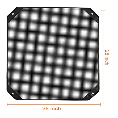 YINTZ AC Cover for Outside Unit- Air Conditioner Covers for Outside Units - Heavy Duty AC Unit Cover - Top Mesh Fixed with 4 Bungee Cords All Season (28x28 in)