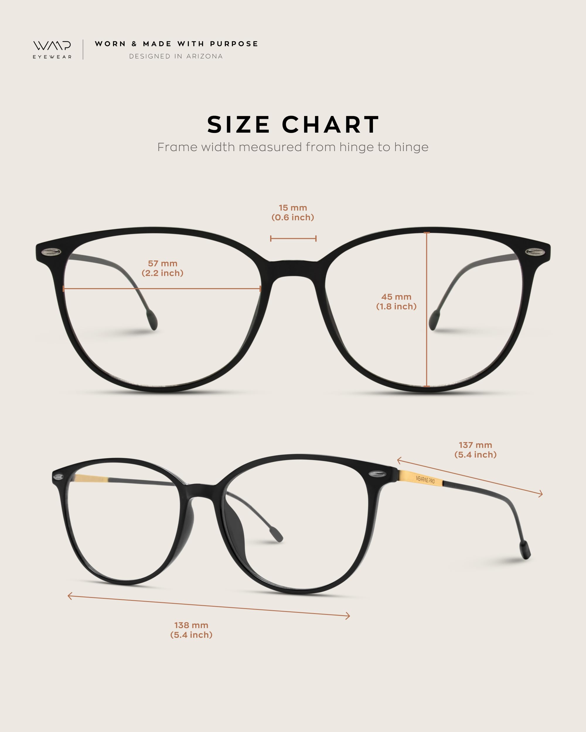 WearMe Pro - Premium Elegant Blue Light Glasses Cat Eye Oval Frame Design For Women