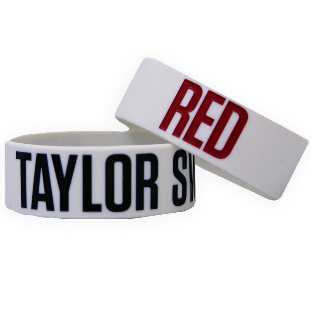 Taylor Swift Grey "RED" Rubber Bracelet