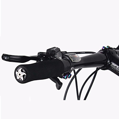 ZZ Lighting One Pair Creative Aluminium Alloy Handlebar End Plug Cross Axle Plug for Mountain Bike (Black)