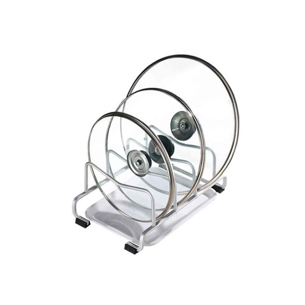 WUDILU Pan Organizer Rack Kitchen Organizer Pot Lid Holder Dishes Stand Holder for Cutting Board Cabinet Storage