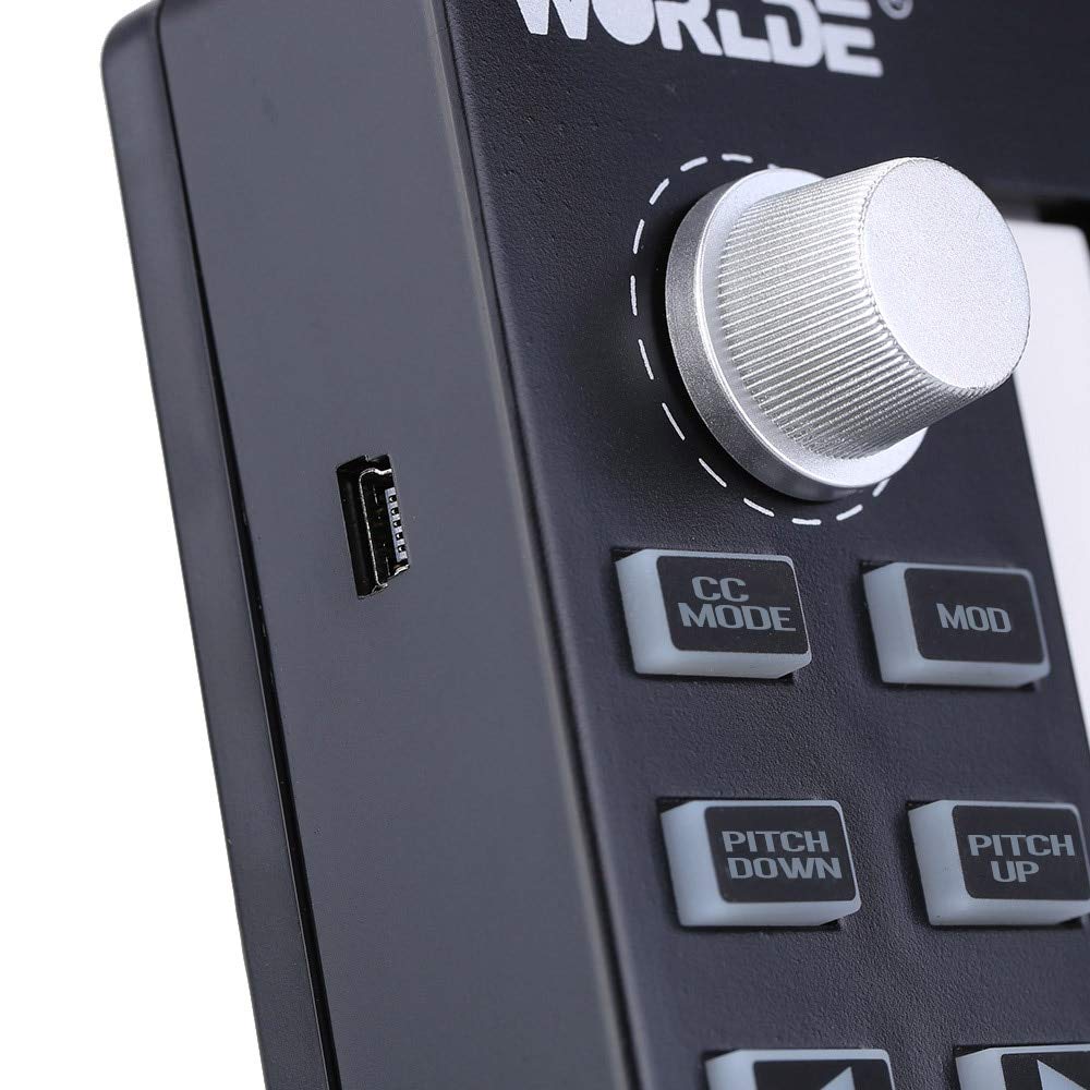 Worlde MIDI keyboard Controller 25 Key Portable USB Keyboard Mini Easykey.25