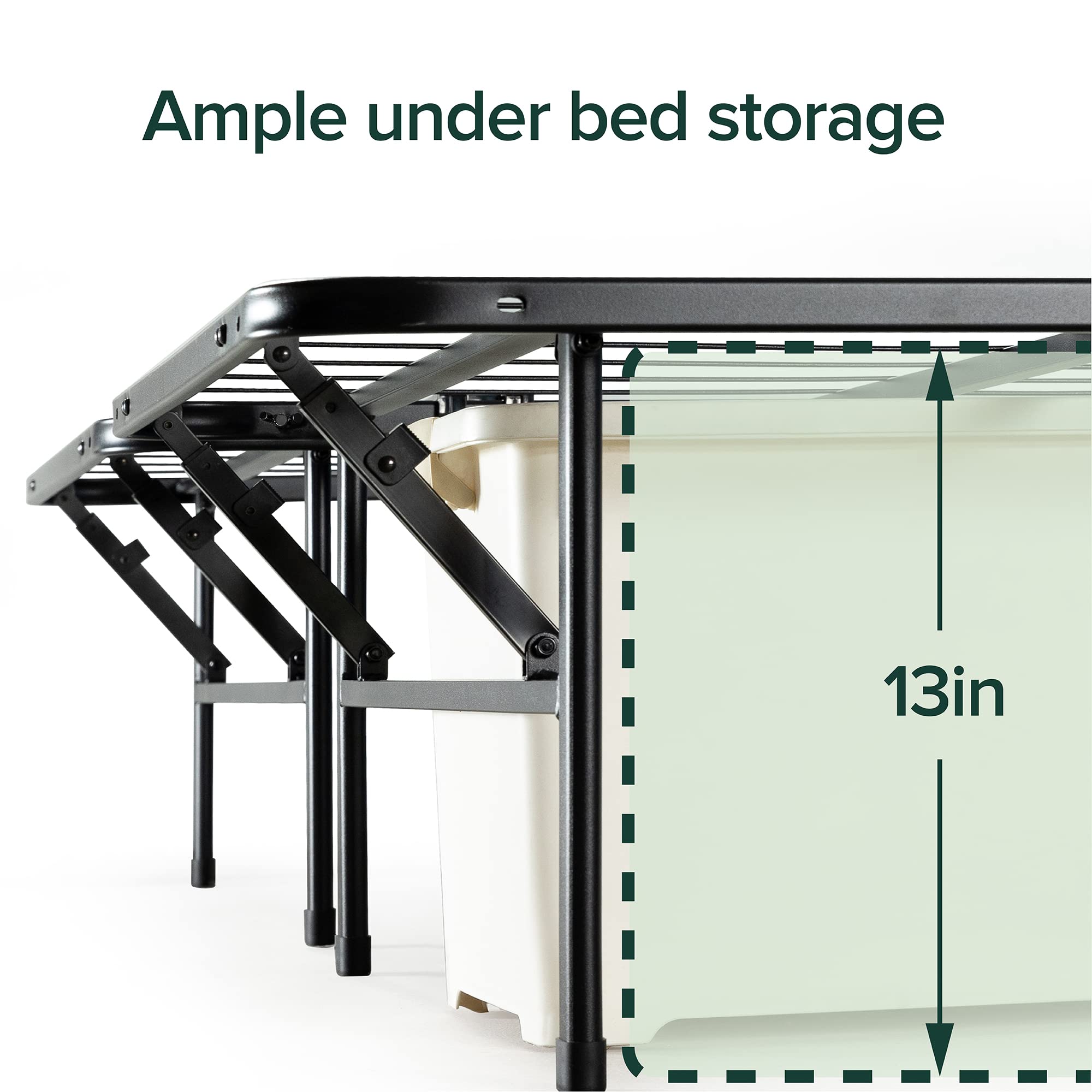 ZINUS 12 Inch Foam and Spring Mattress and SmartBase Metal Mattress Foundation Set / Bed and Mattress Set / No Box Spring Needed / Mattress in a Box, King