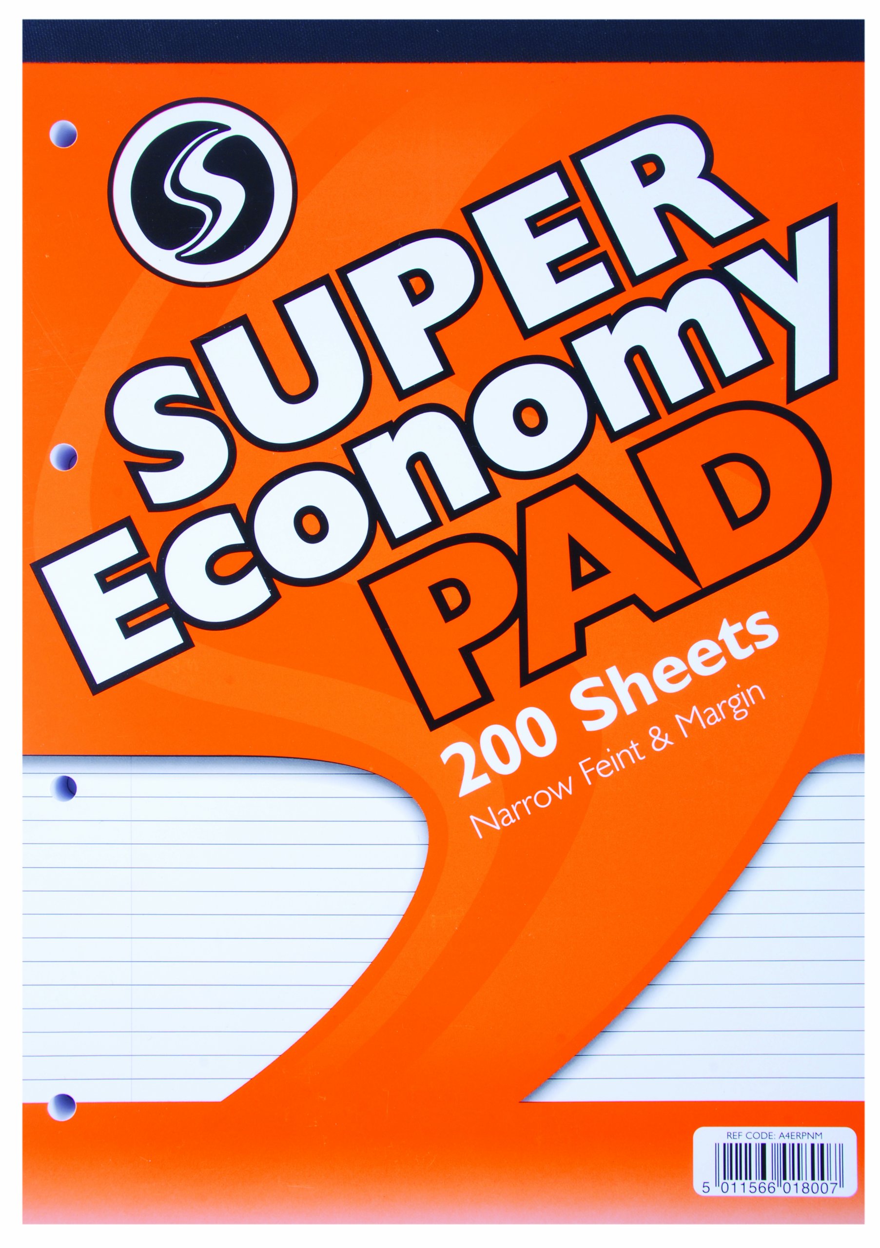 Silvine A4 Narrow Lined with Margin Economy Pad