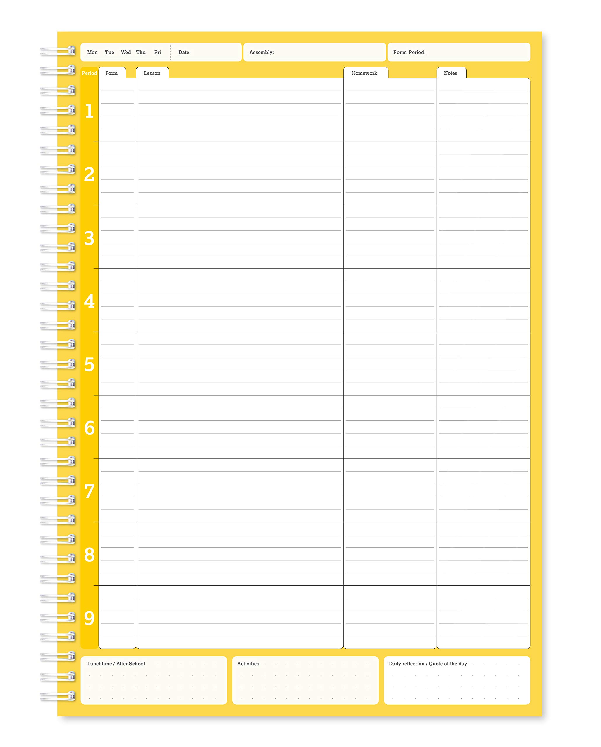 Silvine A4 Teacher's Academic Planner with Durable Hardback Covers and 204 x9 Period Planner Pages