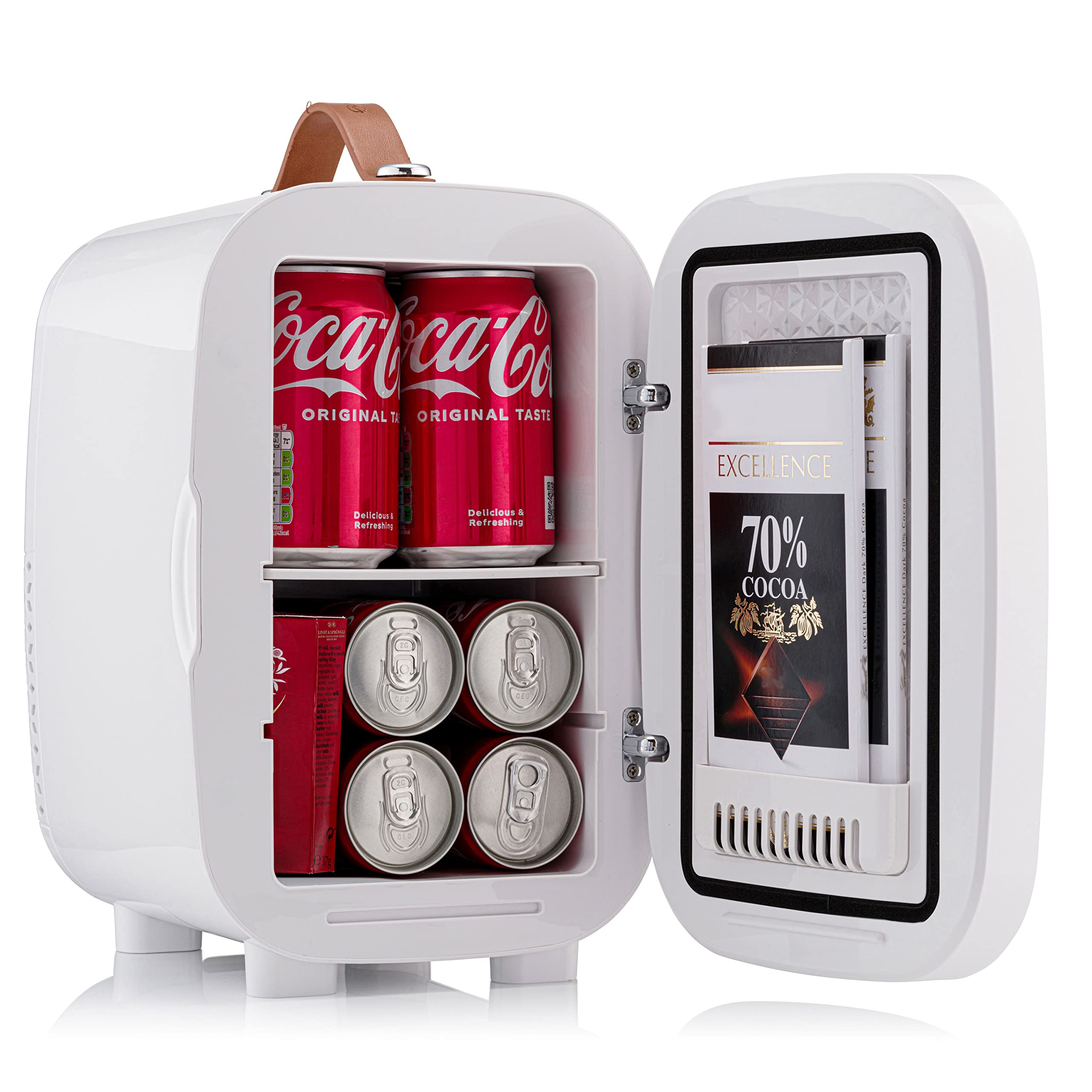 Subcold Pro6 Luxury Mini Fridge Cooler 6 Litre / 8 Cans AC & Exclusive USB Power Option Small Portable Fridge For The Office, Bedroom, Car, Skincare & Cosmetics Black