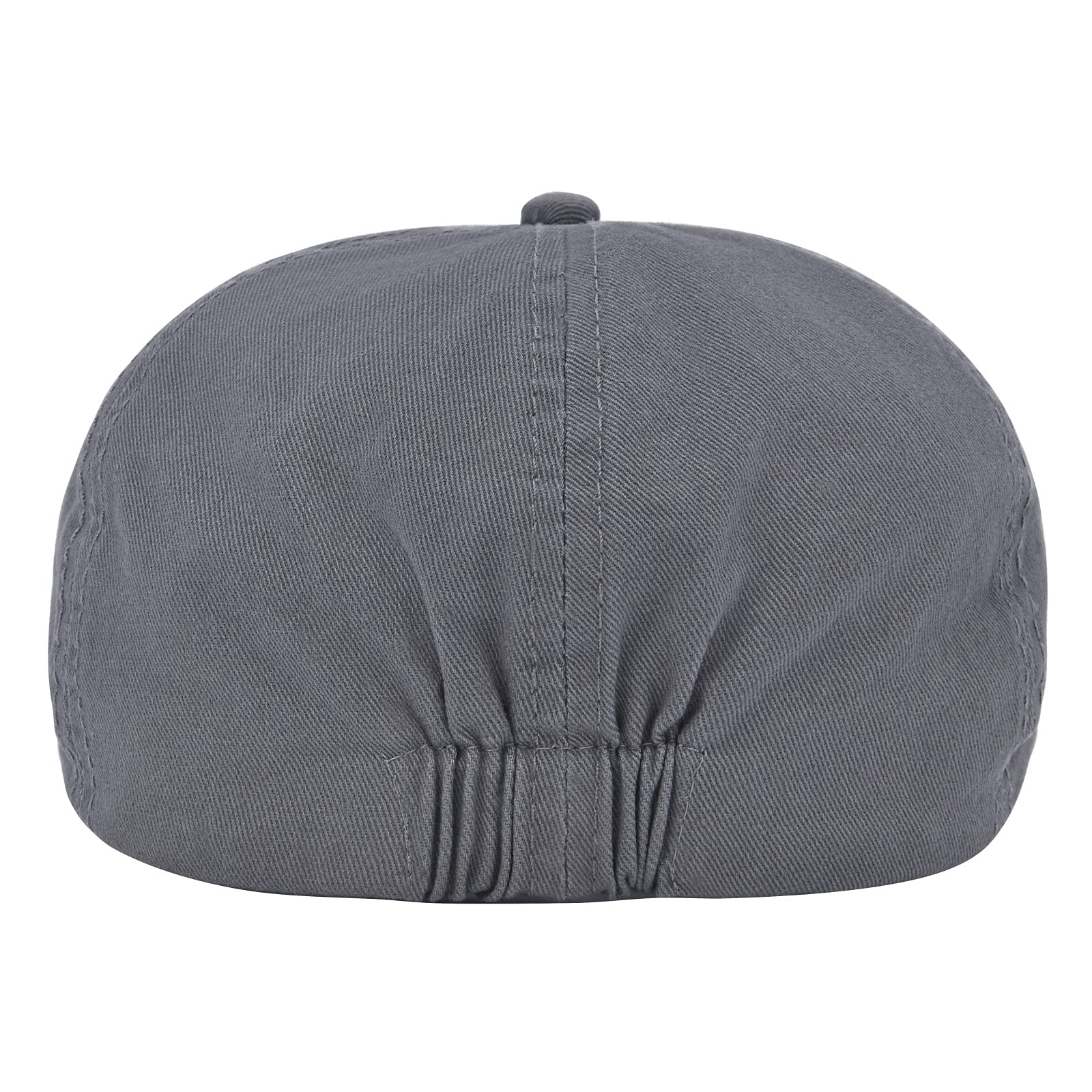 VOBOOM Cotton Washing Flat Cap Cabbie Hat Gatsby Ivy Irish Hunting Newsboy (Dark Grey)