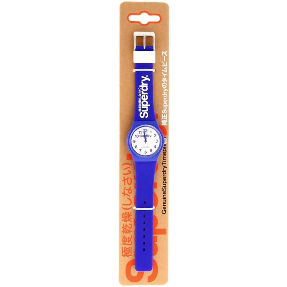 Superdry 'Urban' Quartz Plastic and Silicone Dress Watch, Color:Blue (Model: SYG164U)