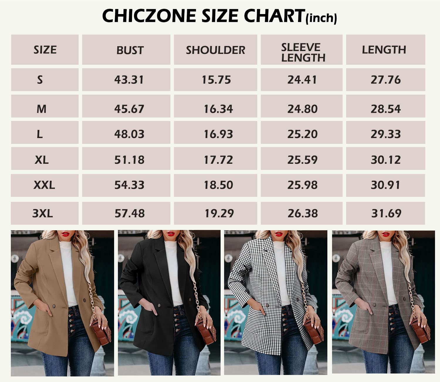 Women's Casual Blazer Long Sleeve Lapel Open Front Work Office Professional Plaid Blazer Jacket for Women Brown Plus Size 2XL