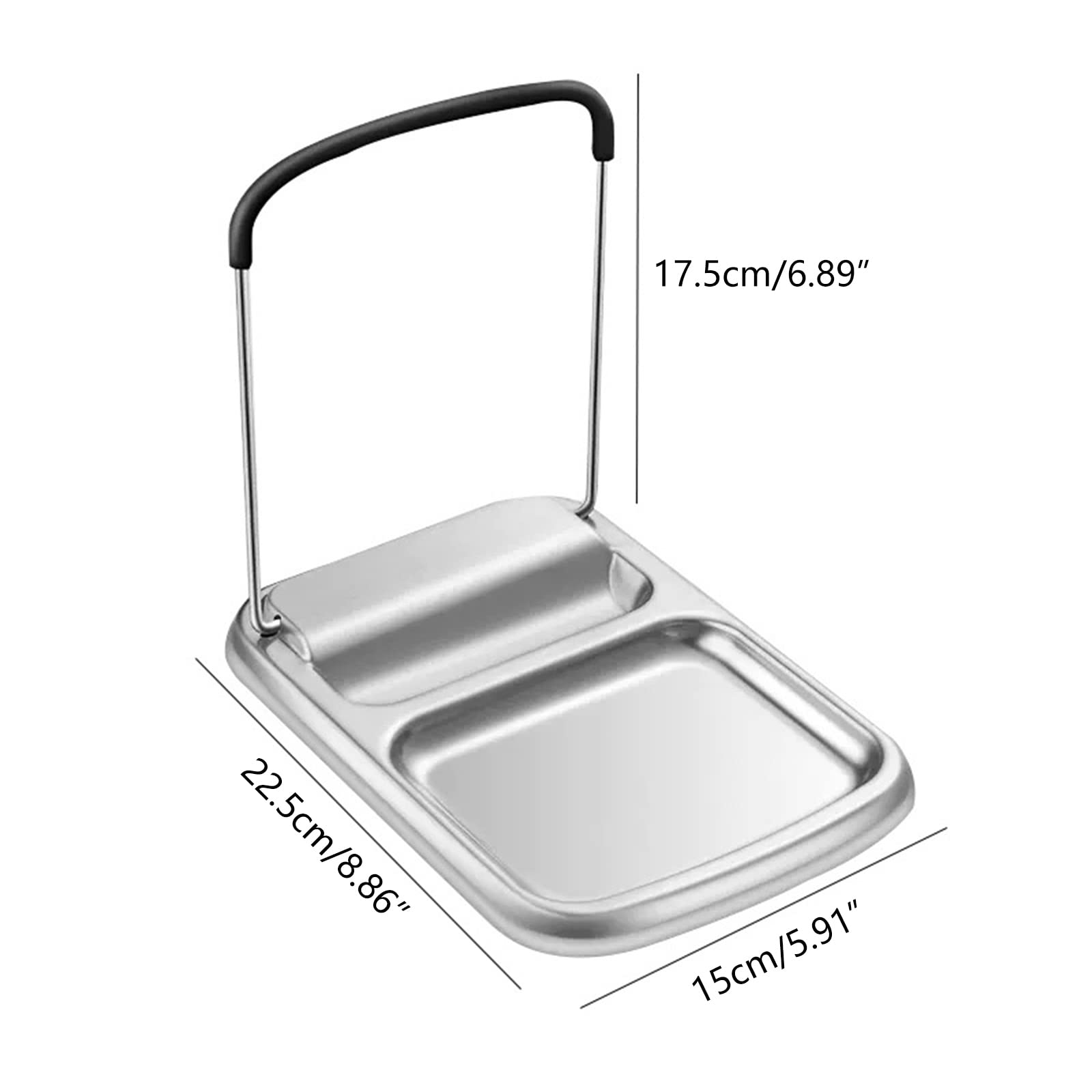 Woedpez Kitchen Countertop Pot Lid Rack Pan Cover Holder Shelf Metal Rack for Ladles Spatula Kitchen Utensil Organizer Countertop Pot Lid Stand