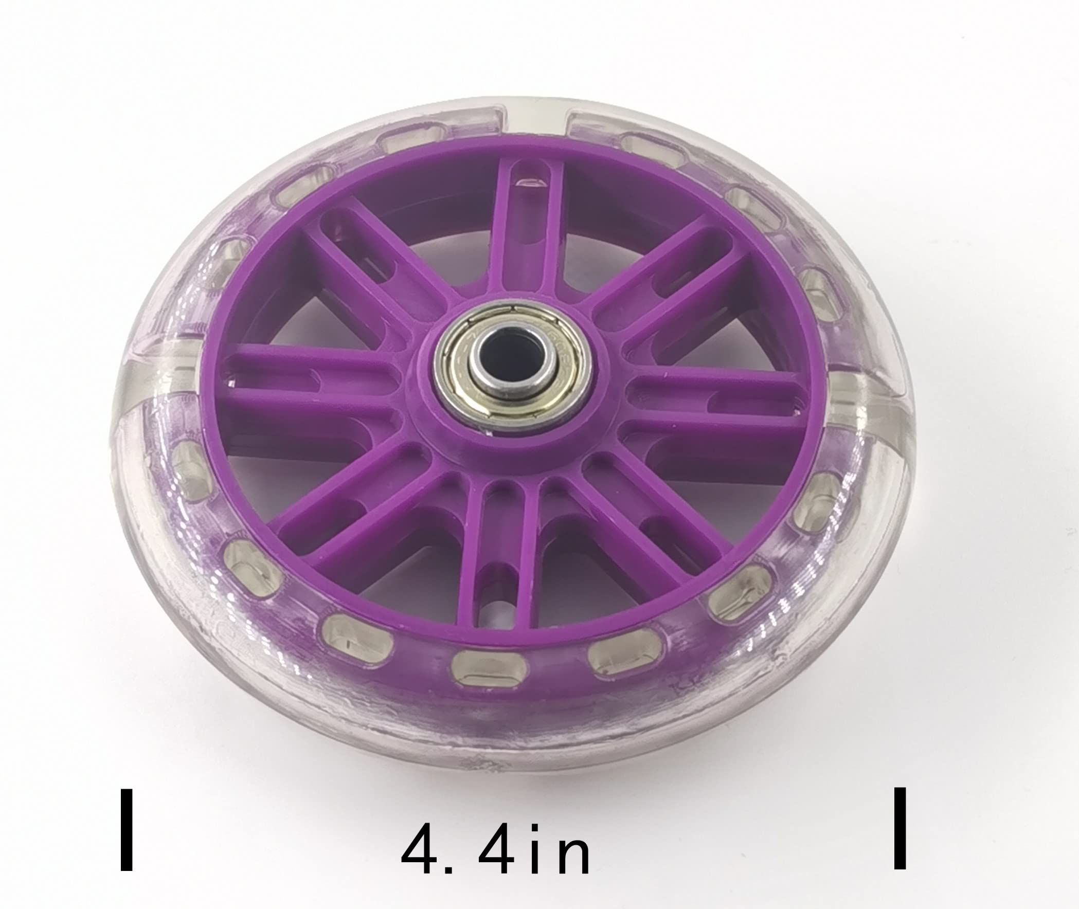 YJIA a Pair of Children's Bicycle Riding Flash Silent Training Wheels, Suitable for 12-20 inch Single Speed Bicycles (Purple)