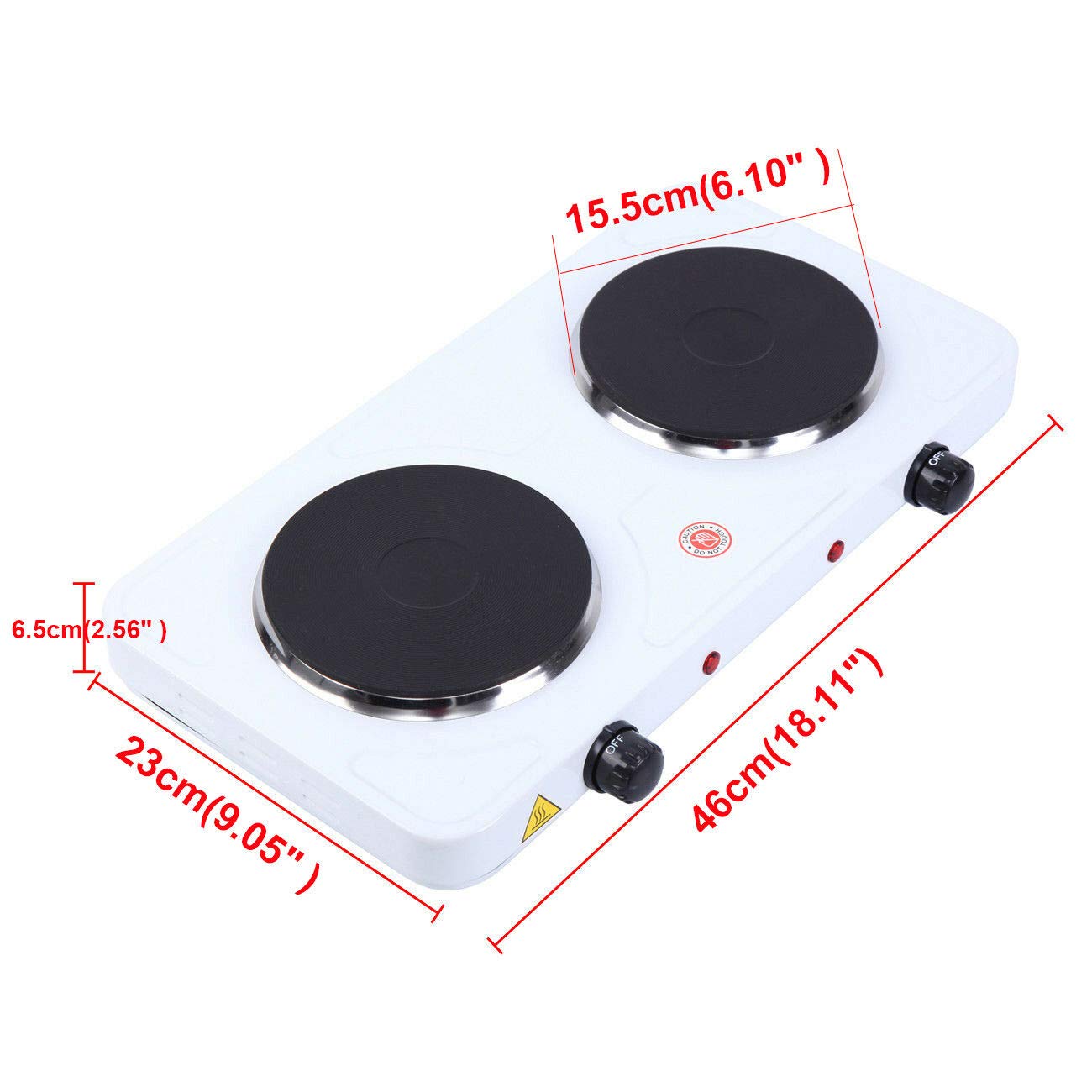 XuanYue Portable Electric Double Buffet Burner 2000W Portable Countertop Stove Heater with Temperature Control for Fast Cooking at Home,in Office,Buffet,Small Apartment
