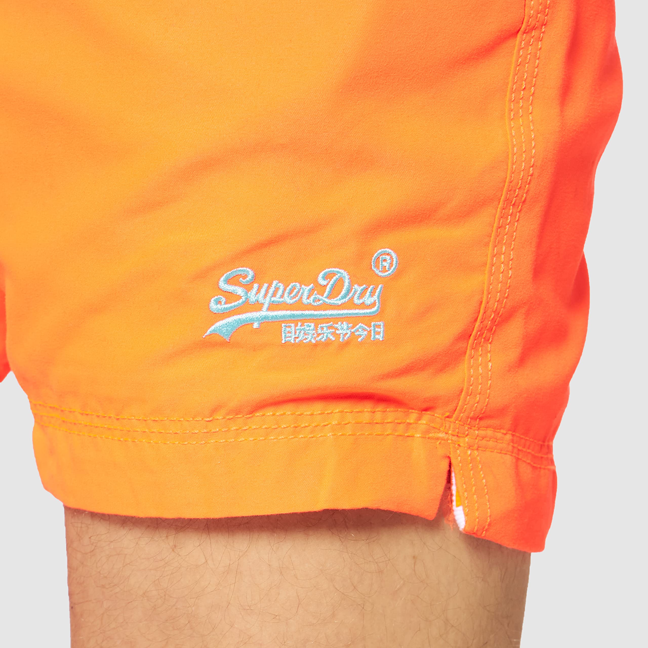 Superdry Mens Water Polo Swim Shorts Havana Orange Size L