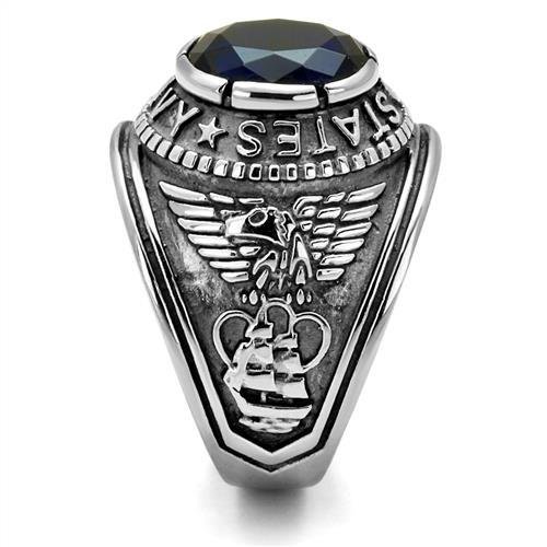 YVO Customizable Navy Ring - Free Engraving Included - Size 10