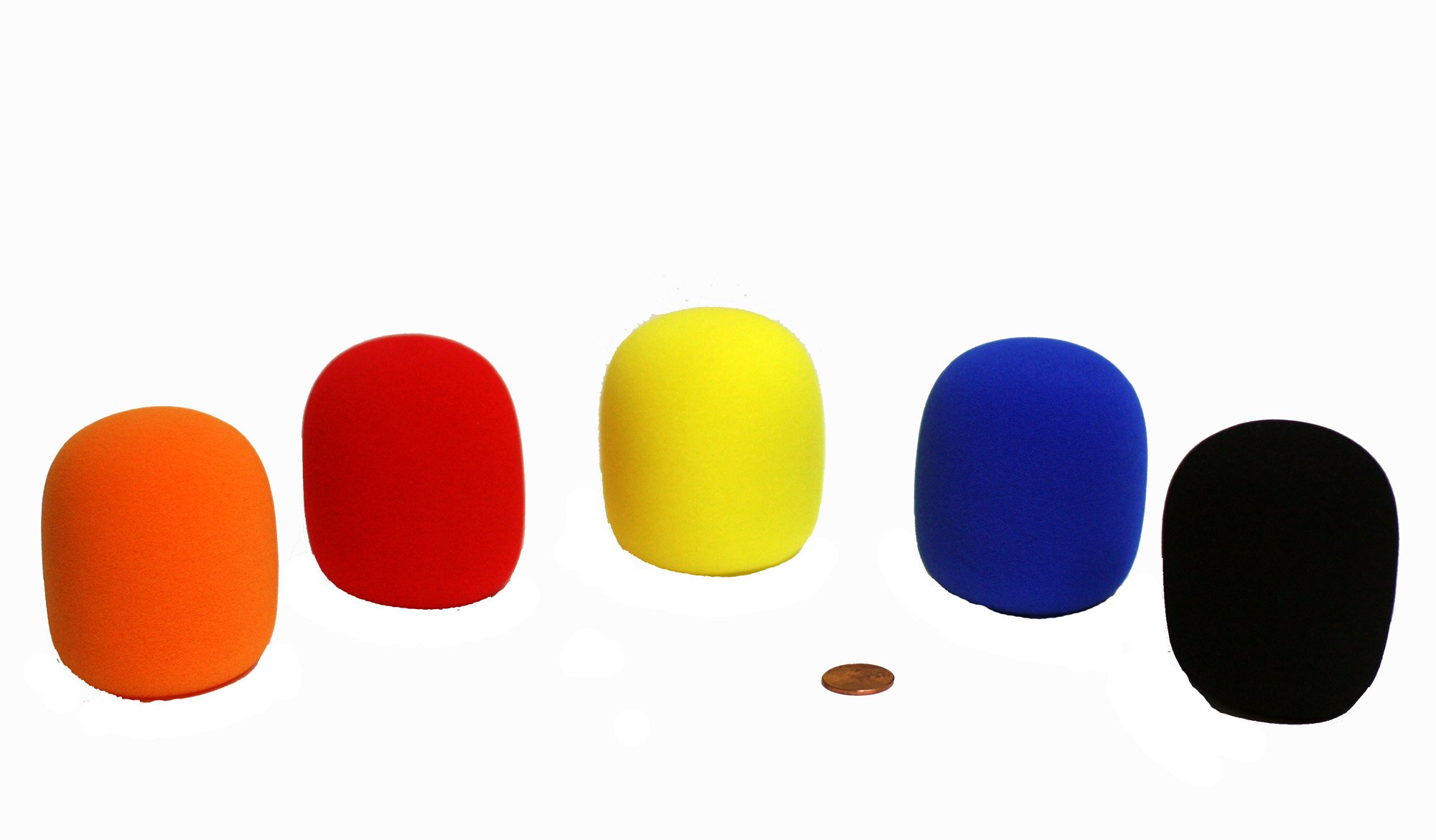 Tetra-Teknica DFFZ5P Ball Type Handheld Microphone Windscreen, Mixed Color, 5-Pack