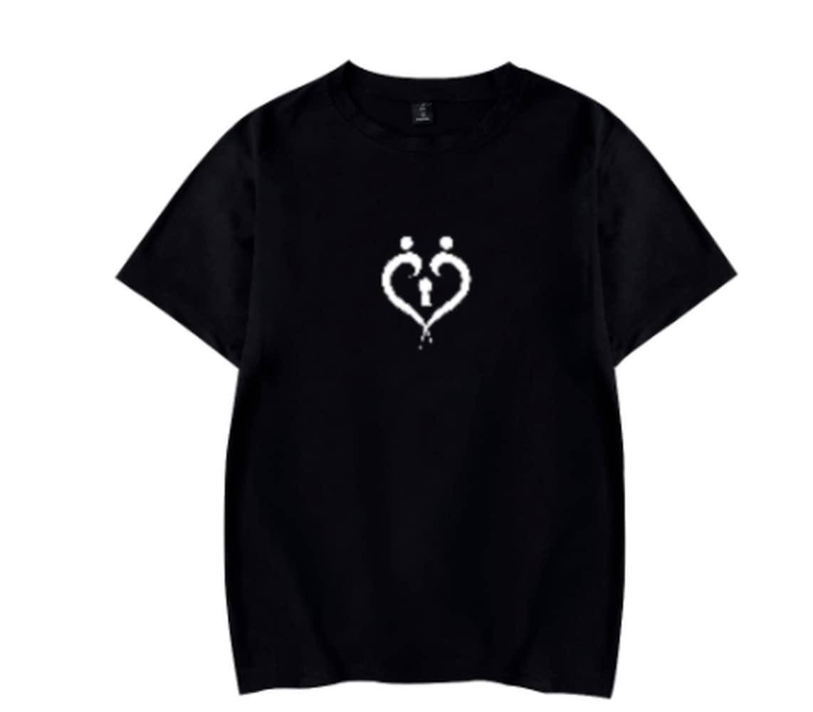 WYLINGER XPLR Colby Brock: Protect Your Heart Black Shirt Merch New 2D Summer T-Shirt Men Women Harajuku Casual Short Sleeve (Black,L)