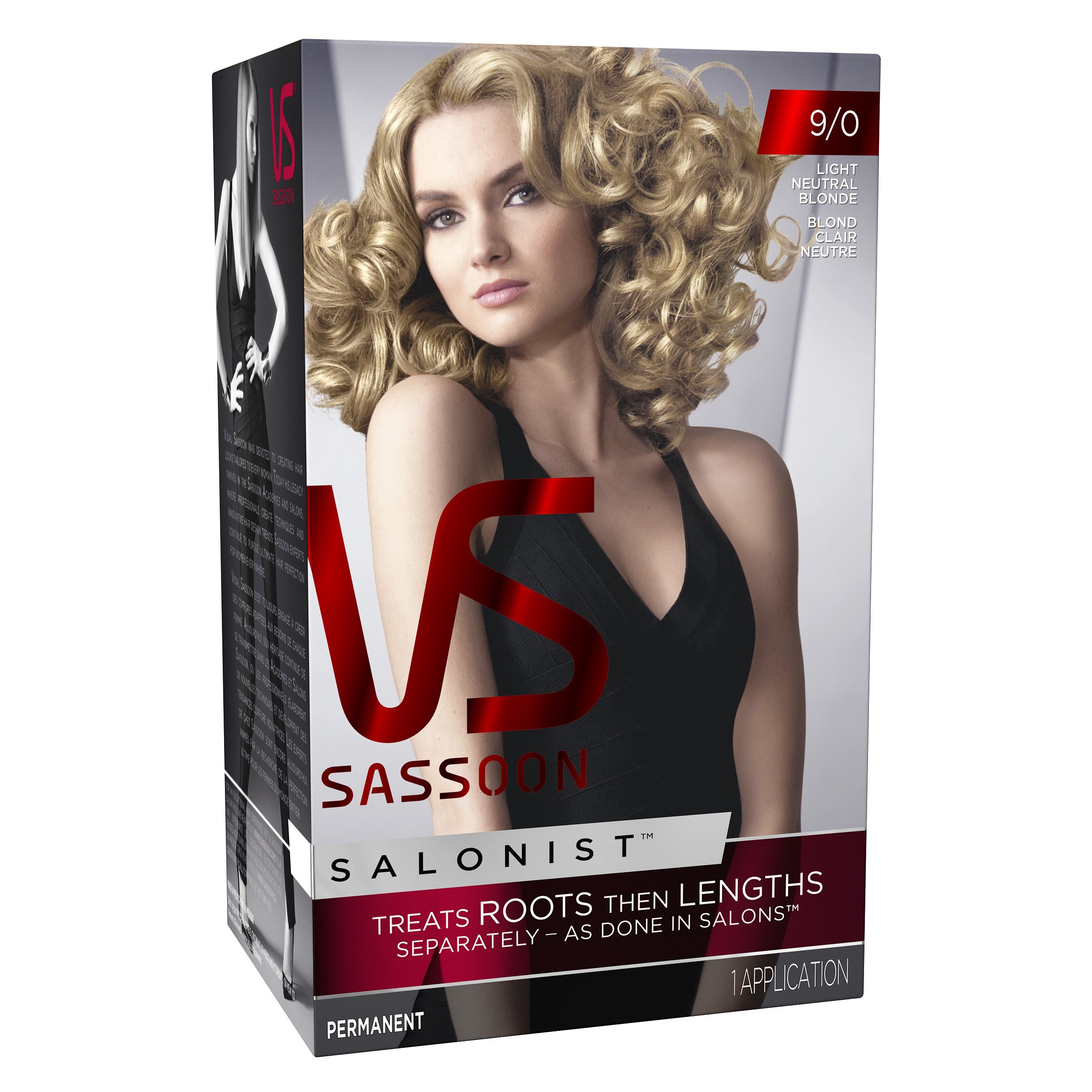 Vidal Sassoon Salonist Hair Colour Permanent Color Kit, 8/3 Medium Gold Blonde