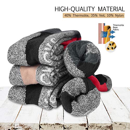 TopAcsy Ski Socks 1 Pairs Winter Snowboard Thermal Thermolite Over the Calf Stocking for Mens Womens
