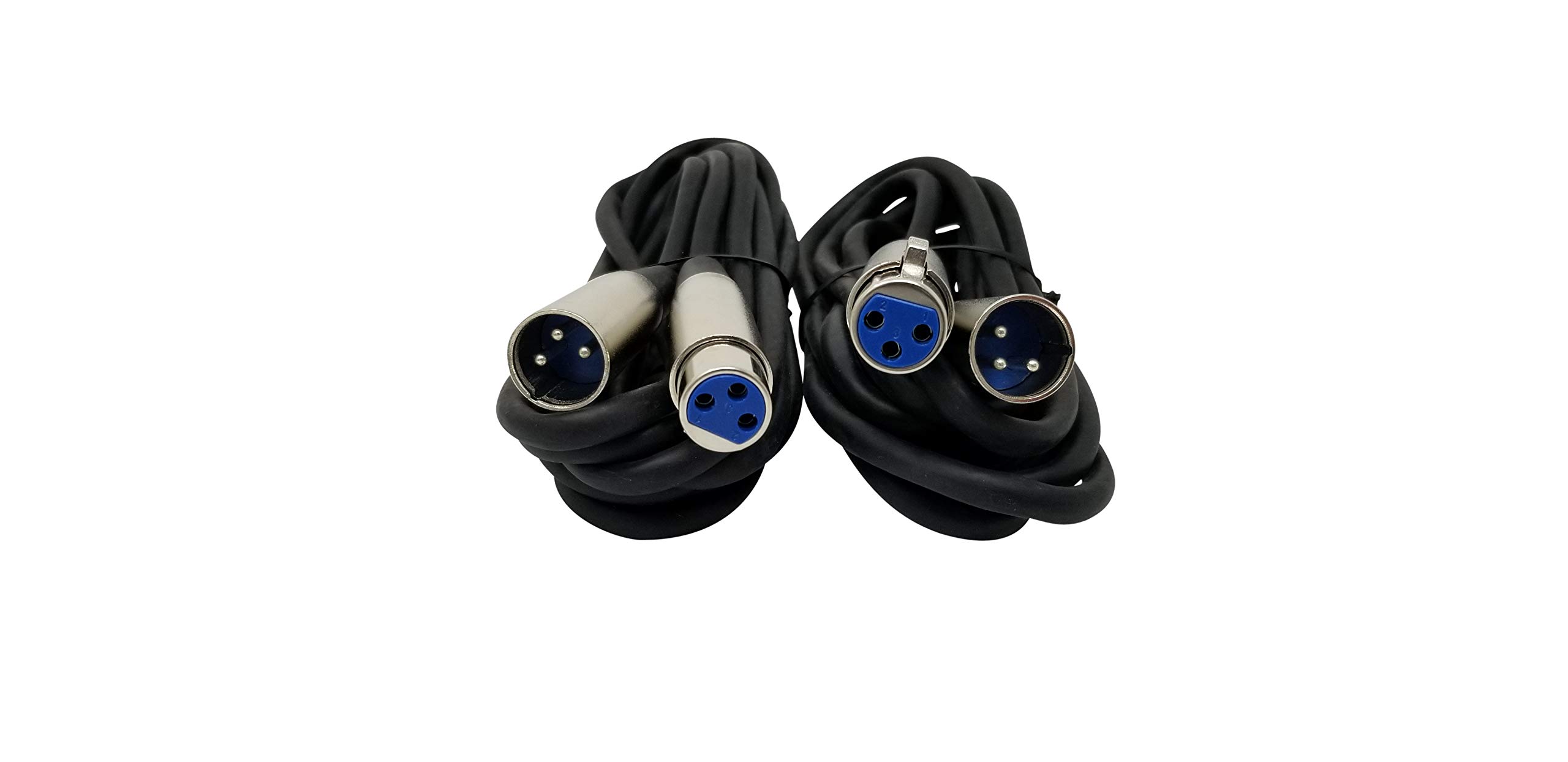 Your Cable Store XLR Mic Cable Kit Two 10 Foot, Two 15 Foot, Two 25 Foot and Two 50 Foot XLR Patch Cables