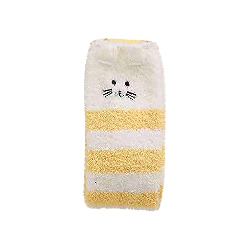 Women's Animal Knee Length Coral Wool Thickened Warm Half Plush Home Stockings Strap Dildo