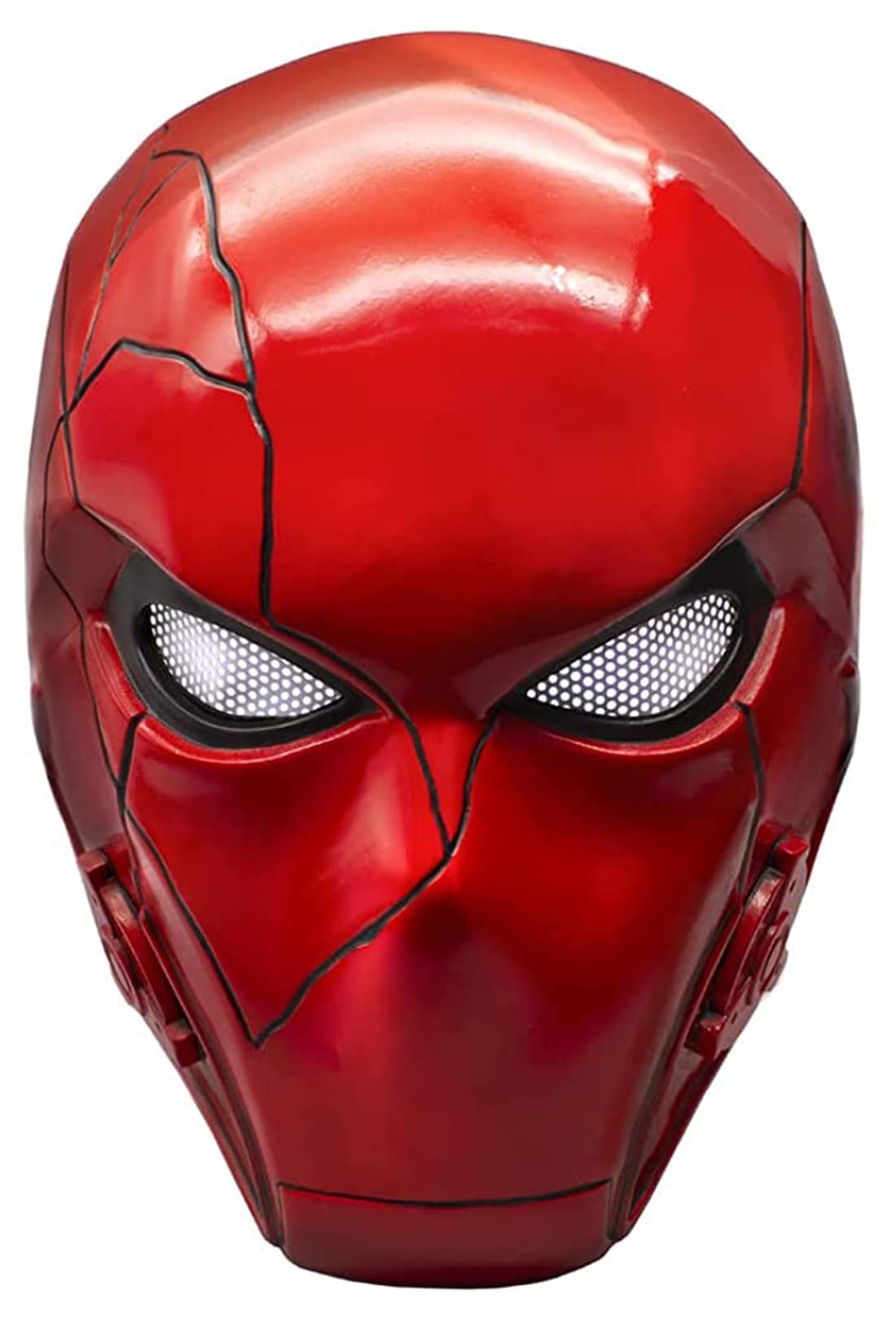 XSQUD Red Mask Hood Helmet Durable Adult Cosplay Halloween Costume Prop Party Accessory (RH helmet)