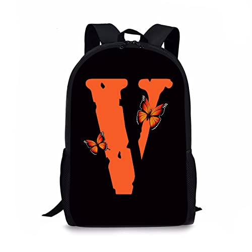 Ynxhroe Backpack 17 Inch Laptop Backpack 3d Print Fashion V Letter Durable Hiking Backpack for Men Women Kids Travel