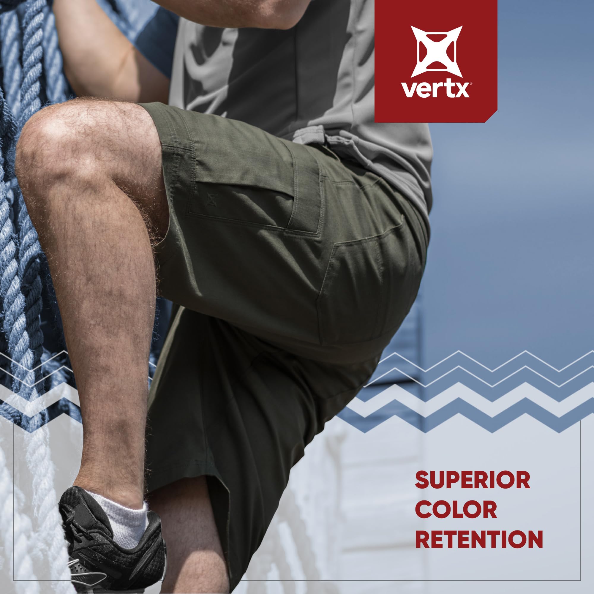 Vertx -VTX8031-DT-32-REG - Phantom LT 2.0 65% POLY/35% Cotton Ripstop Men’S Shorts Desert Tan