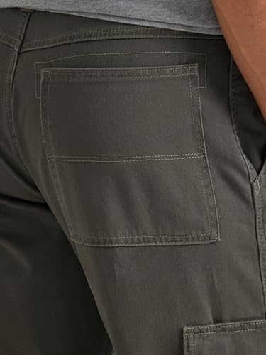 Wrangler Authentics Men's Twill Relaxed Fit Cargo Pant (Logan), Olive Drab, 35W x 32L