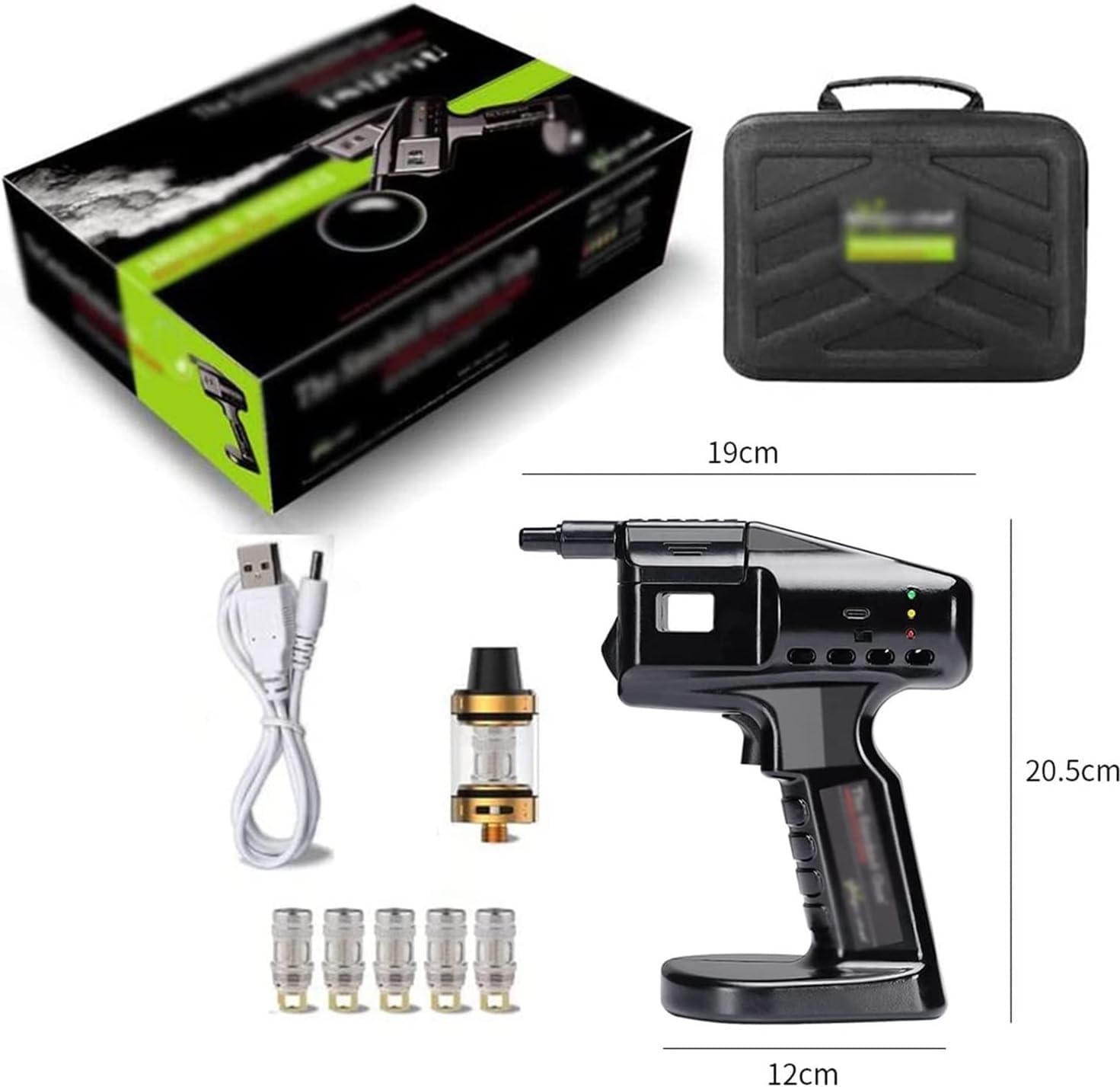 YAOJIA Cocktail Bubble Maker Kit Portable Smoker Smoke Gun for Making Bubbles and Smoke DIY Tools Set, USB Charging Smoke Infuser for Cocktail Drink, Whiskey, Outdoor BBQ, Meat, Pizza