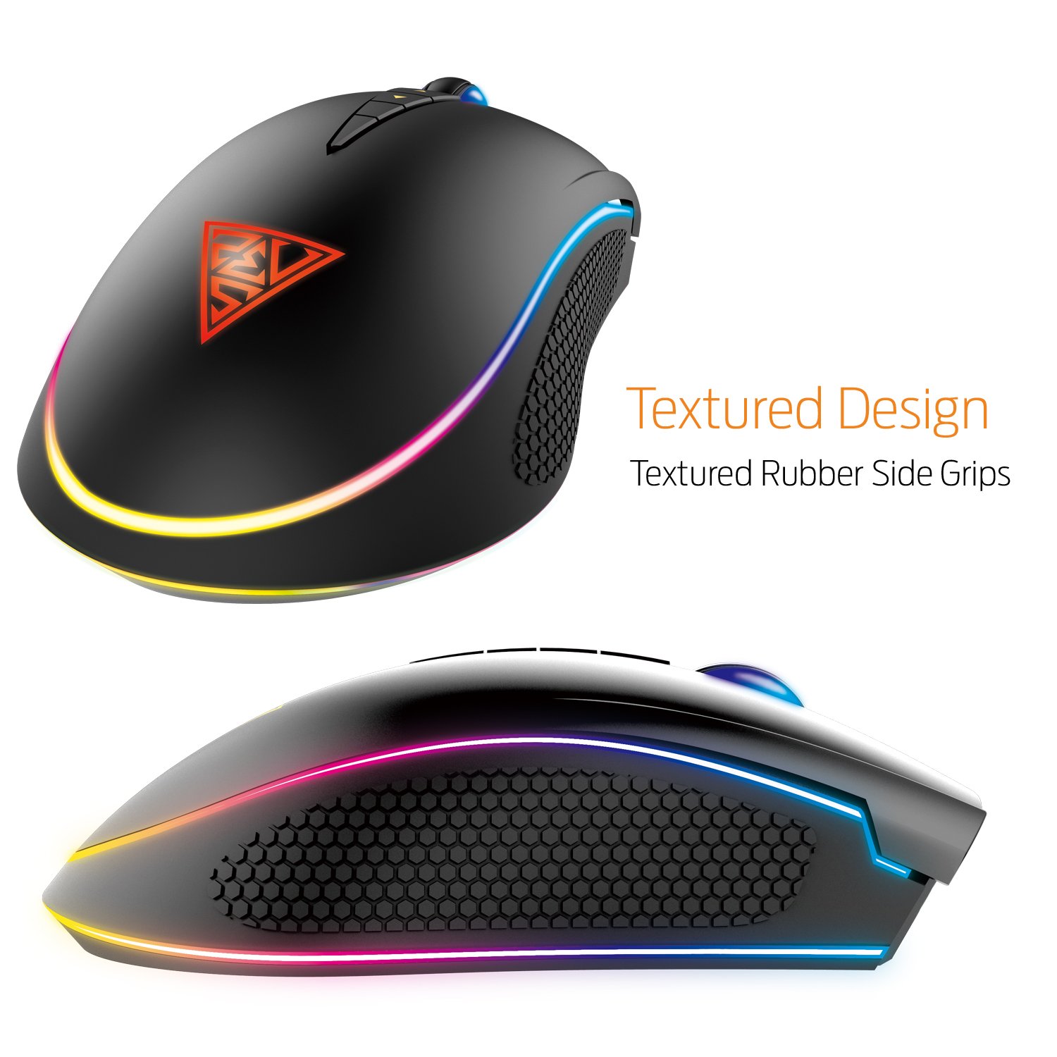 ZEUS GAMDIAS Optical Gaming Mouse with RGB Streaming Light, Hera Software Supported, 8 Programmable Keys, Adjustable 16000 DPI (Zeus P2)